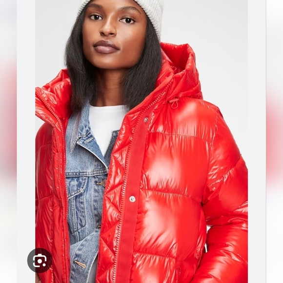 GAP | Jackets & Coats | Womens Gap Recycled Shiny Midweight Puffer Coat ...